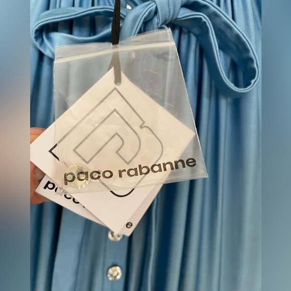 Paco Rabanne | Dresses | Paco Rabanne Blue Second Skin Long Sleeve ...